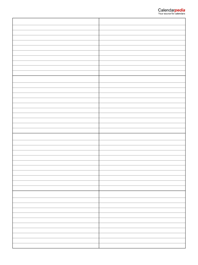 Weekly Planner Portrait 2 Columns | PDF