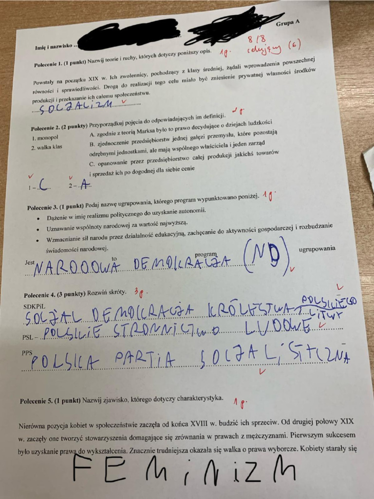 Kartkówka Historia | PDF