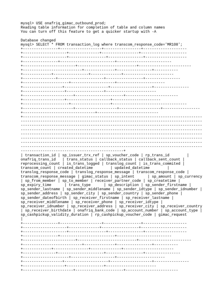 Gimac 108 | PDF | Computer Data | Databases