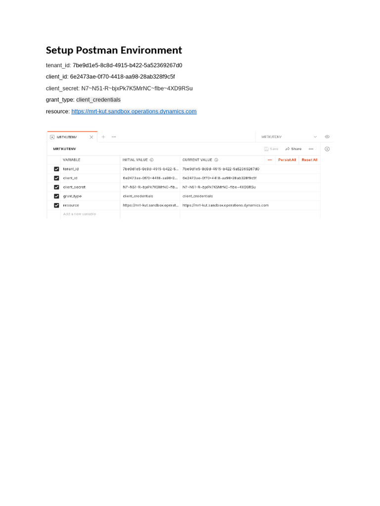 Setup Postman Environment | PDF