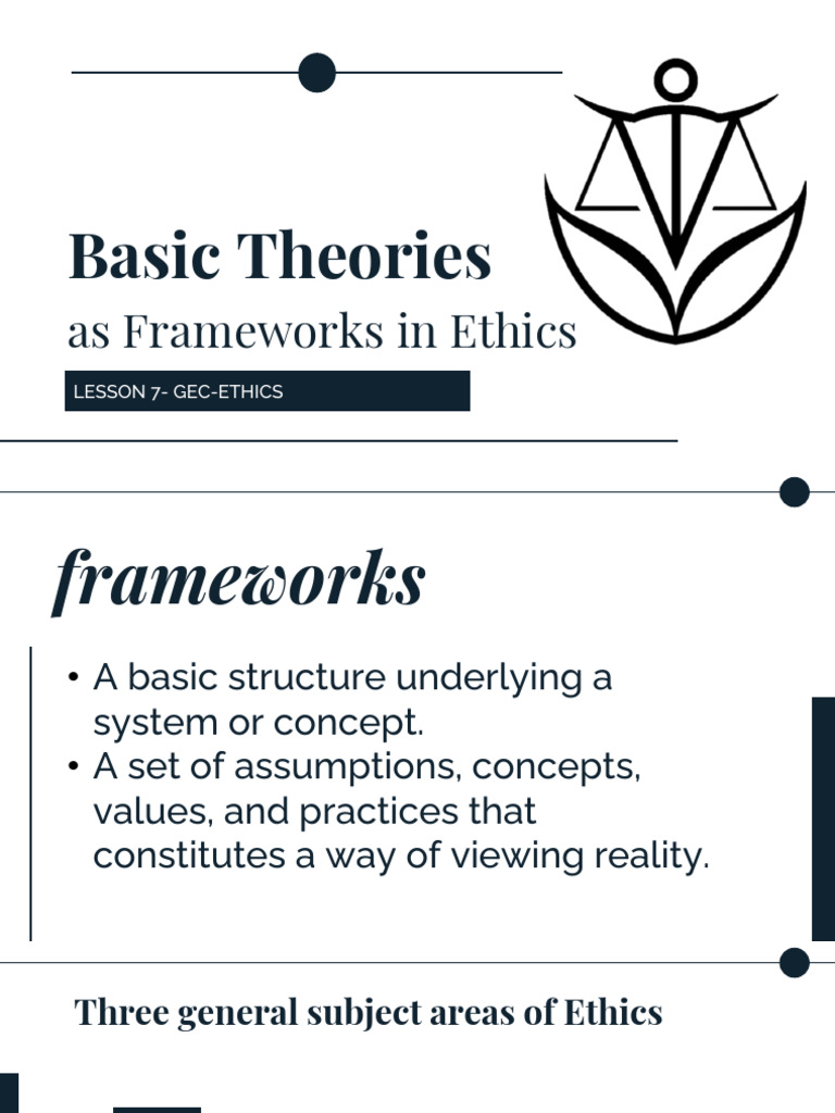 Basic Theories As Frameworks in Ethics | PDF | Philosophical Theories | Epistemology
