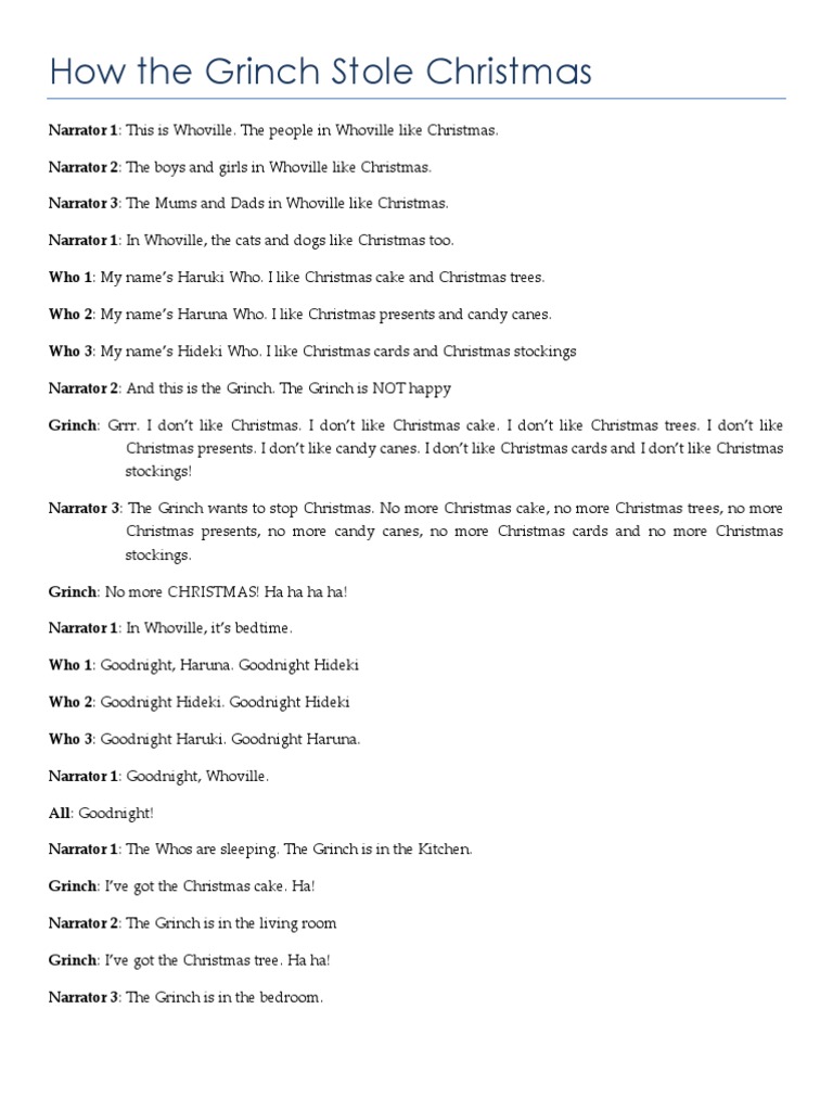 The Grinch's Christmas Caper: How a Christmas-Hating Grinch Attempts to ...