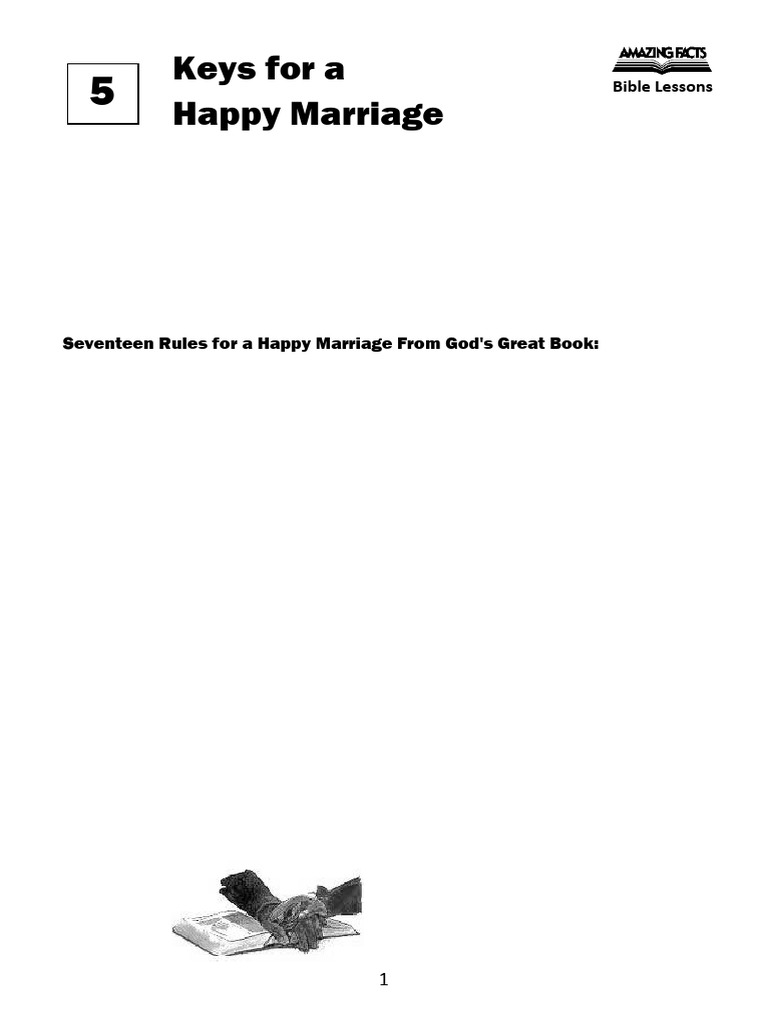 Keys to a Happy Marriage | PDF | Marriage | Adultery