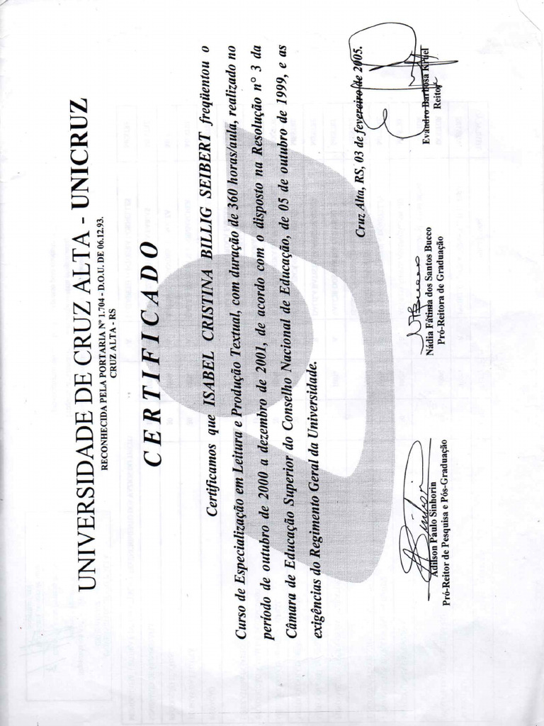 Certificado Pós | PDF