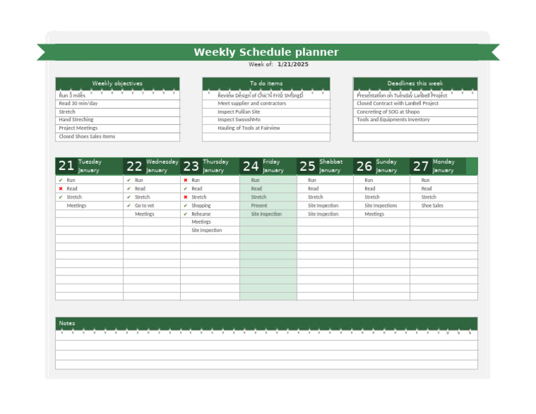 Weekly Schedule Planner1 | PDF
