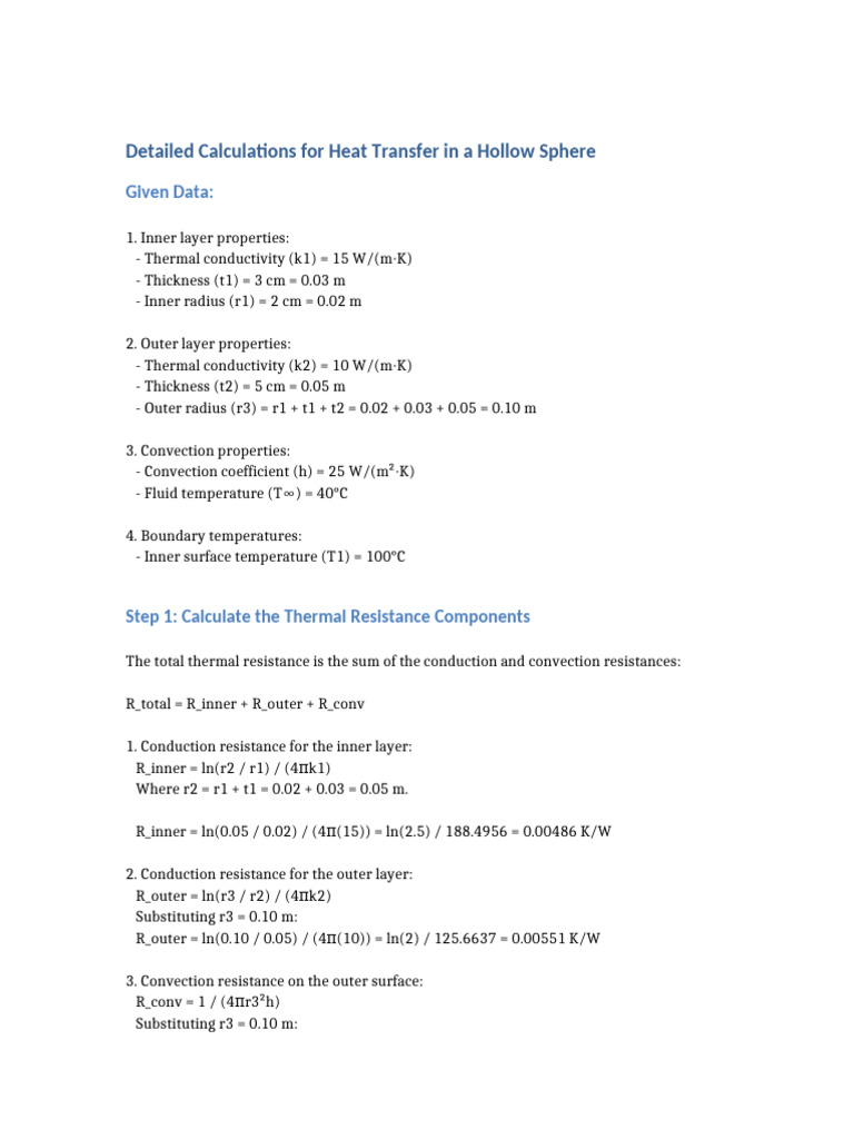 Heat Transfer Calculations | PDF