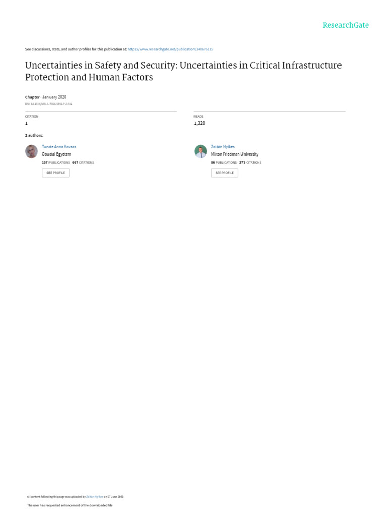 Uncertainties in Safety and Security - Uncertainties in Critical ...