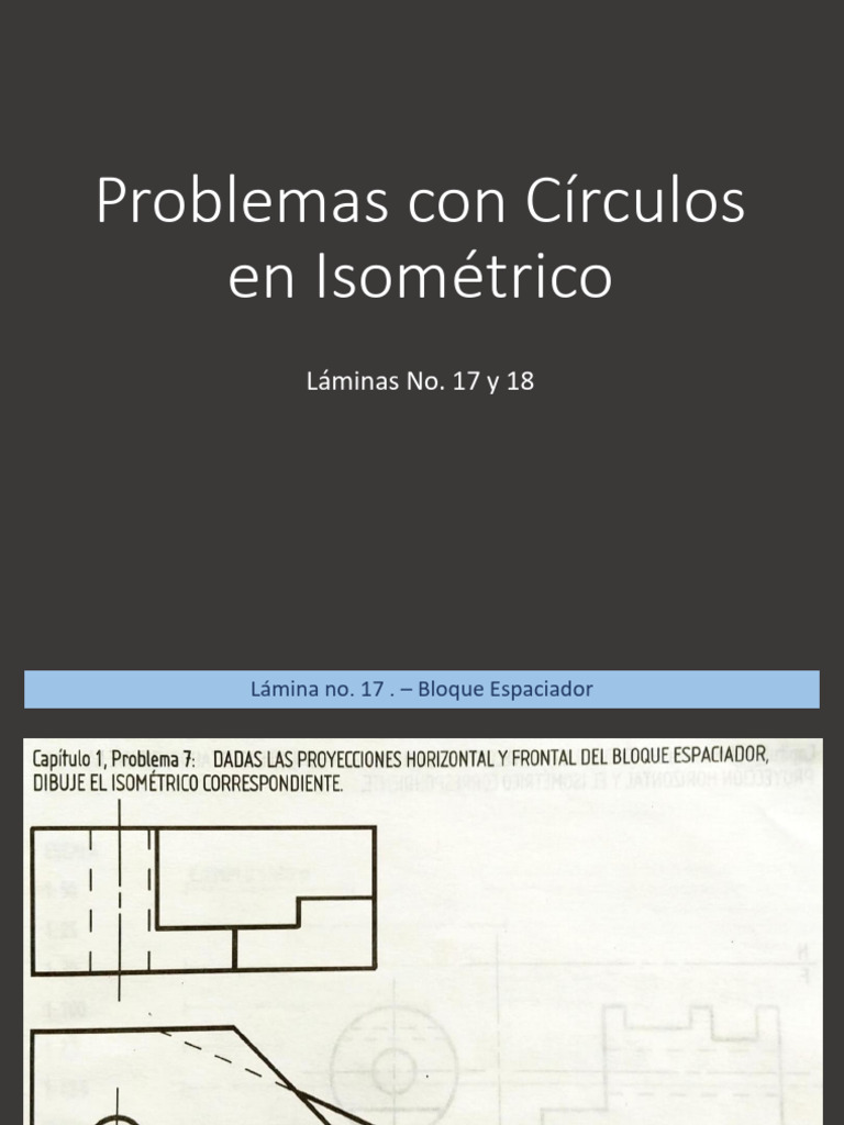 Problemas Con Círculos en Isométrico - Láminas 17 y 18 | PDF