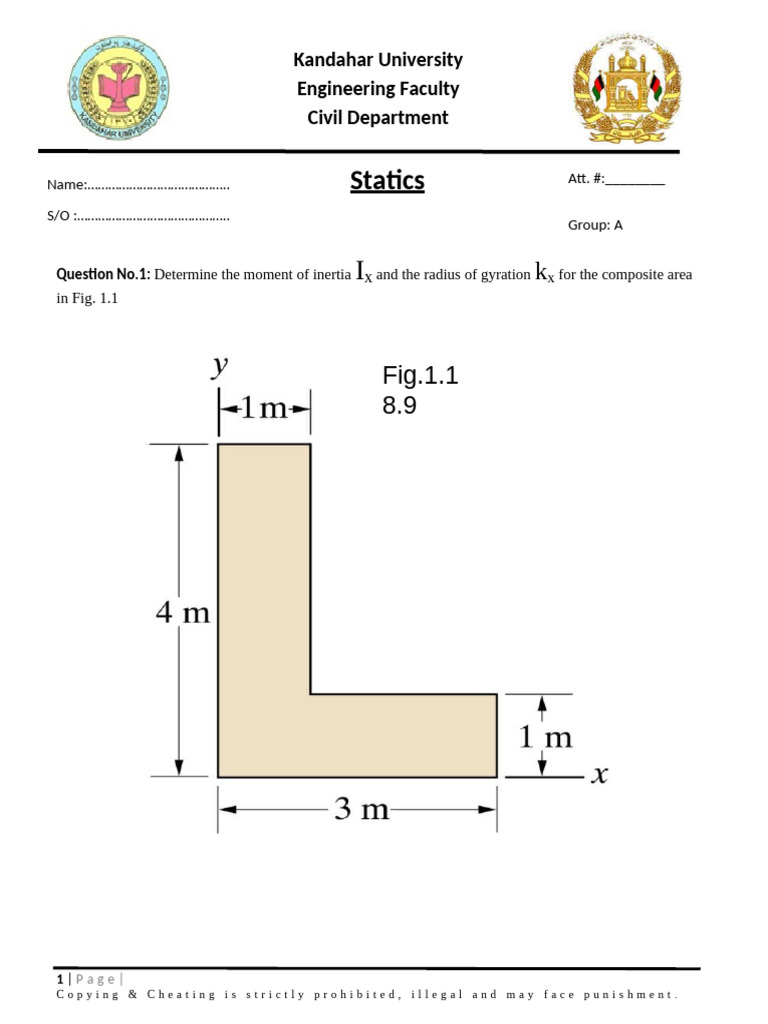 Statics, Group A | PDF