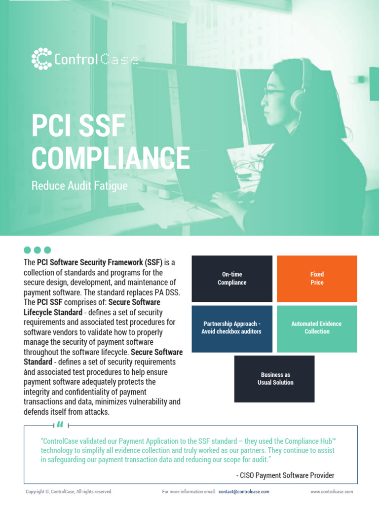 PCI SSF Compliance Datasheet | PDF | Payment Card Industry Data ...