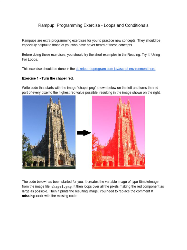 wSWq5q2oSsGlquatqDrBag - Rampup Programming Exercise Loops and Conditionals | PDF | Pixel ...