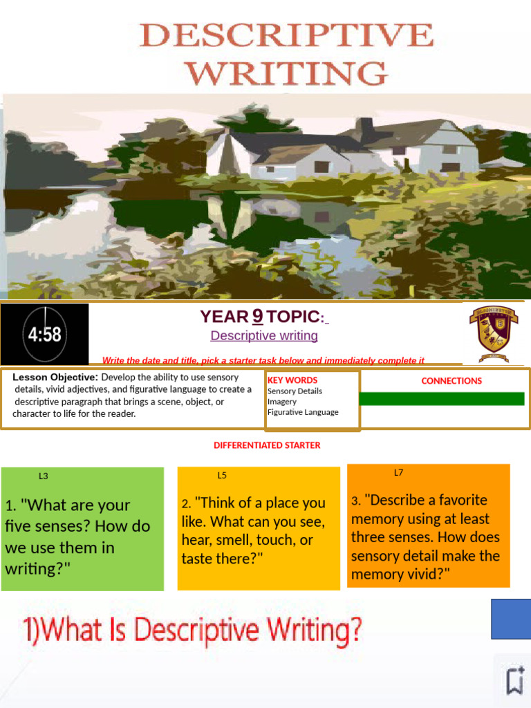 Descriptive writing | PDF
