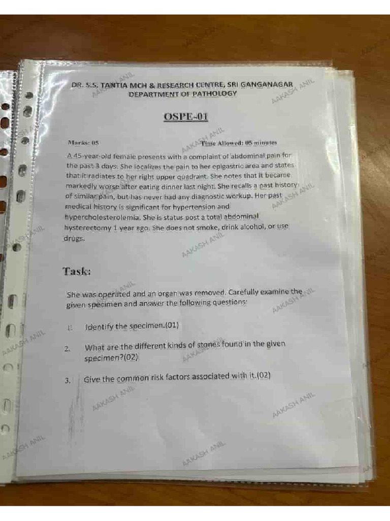 Ospe Pathology | PDF