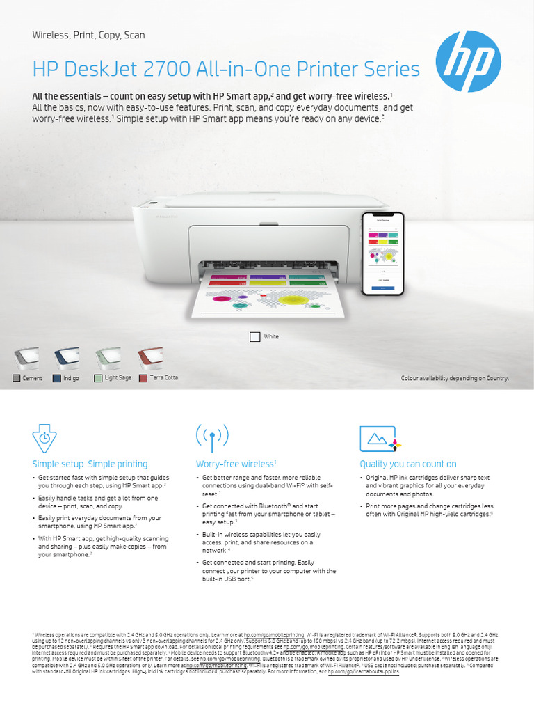4AA7-7336EEAP | PDF | Printer (Computing) | Wi Fi