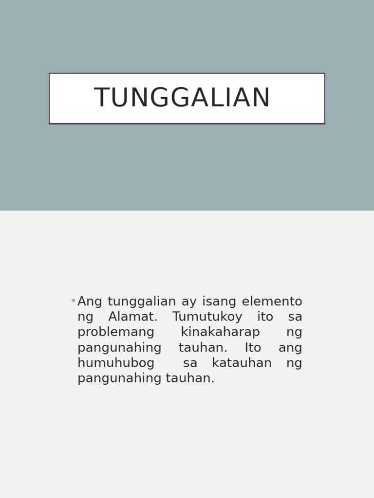 Mga Uri NG Tunggalian | PDF