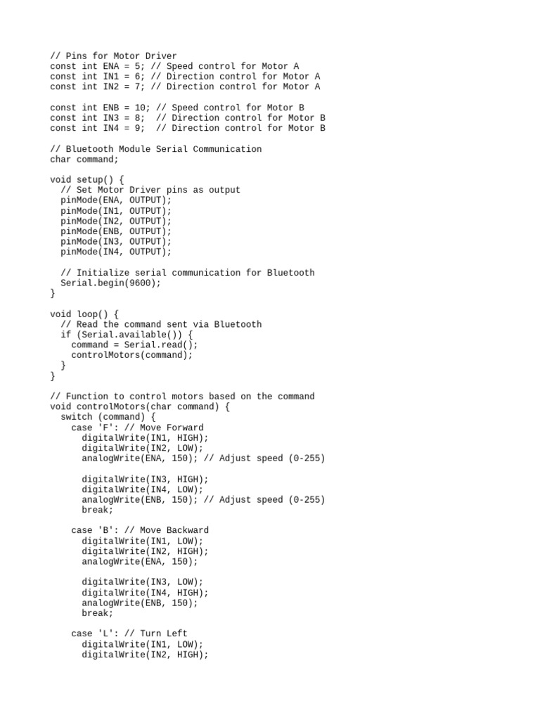 Pins For Motor Driver | PDF