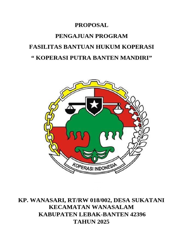 Proposal Bantuan Hukum Koperasi Banten | PDF