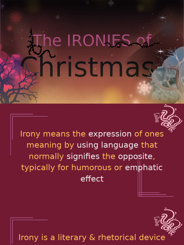 Irony of Christmas | PDF