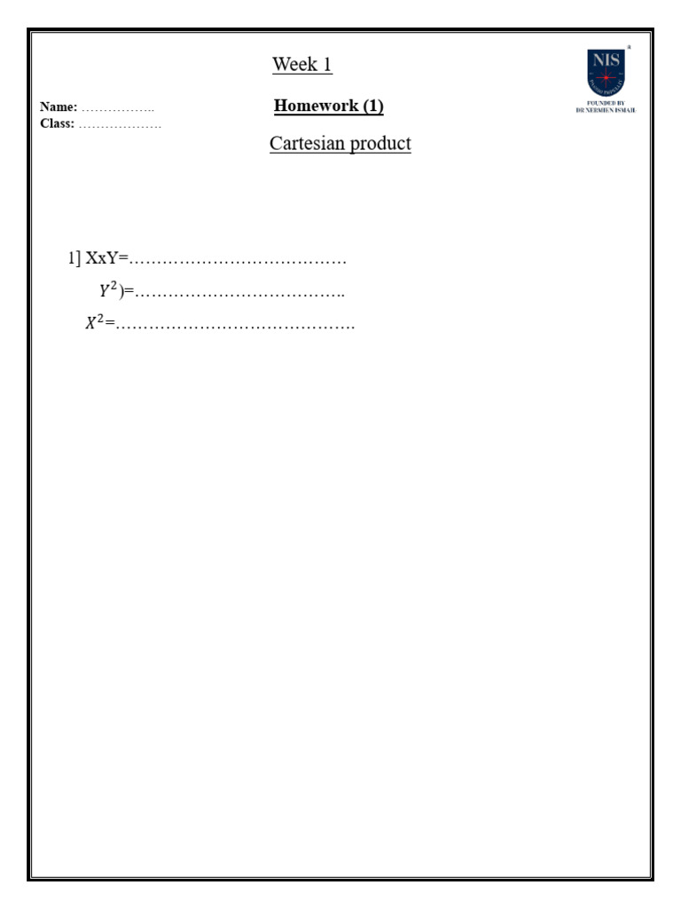 Week 1: Homework | PDF
