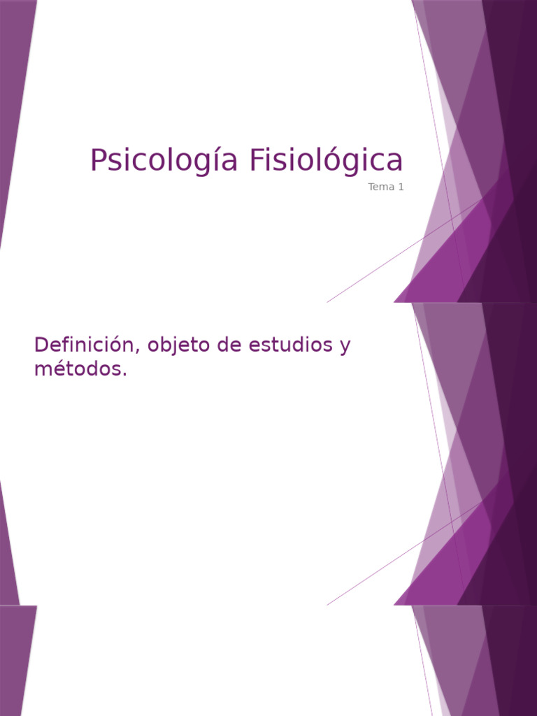 Psicología Fisiológica TEMA 1 | PDF | Neurona | Cerebro