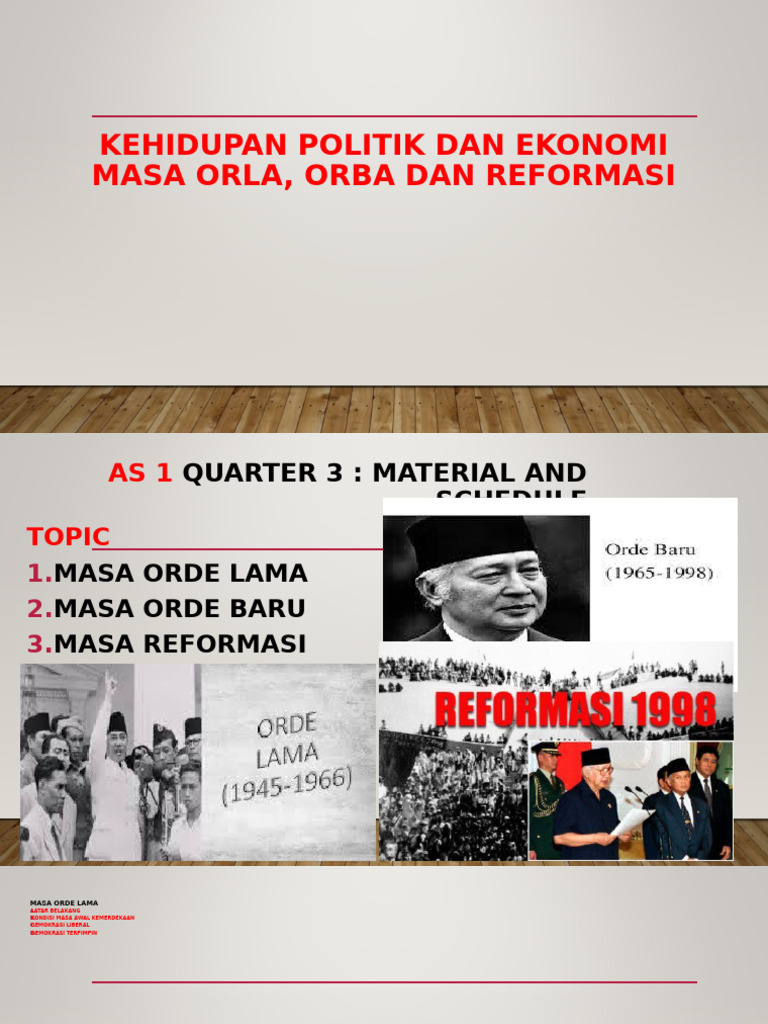 POLITIK+DAN+EKONOMI+ORLA+Dan+ORBA | PDF