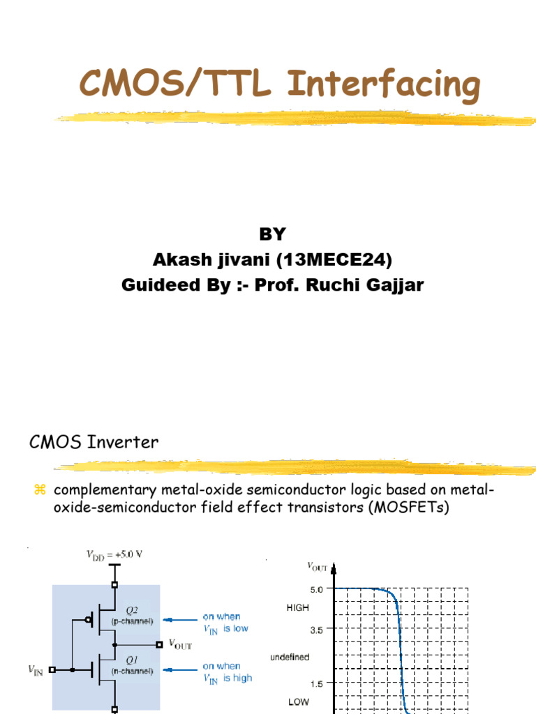 cmos-ttl-interfacing | PDF | Cmos | Logic Gate