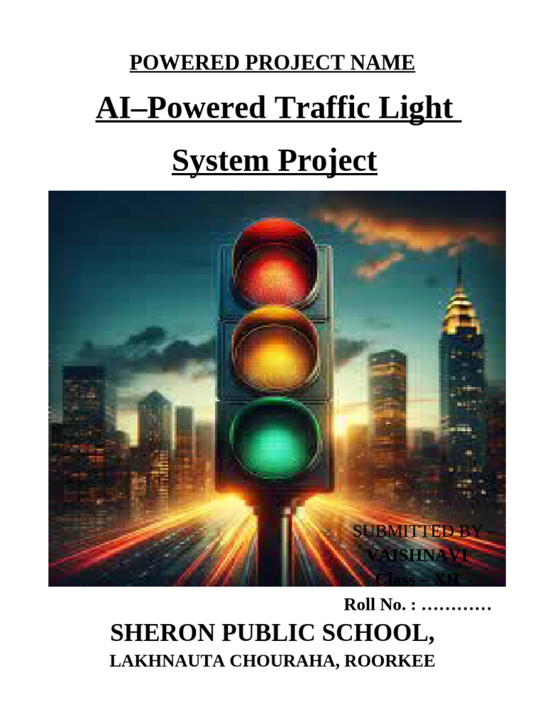 Vaishnavi Project (Traffic Light System) | PDF | Traffic | Intersection (Road)