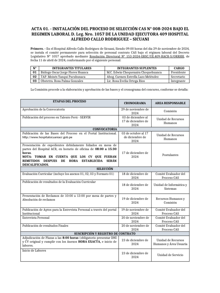 Acta 01 | PDF | Gobierno