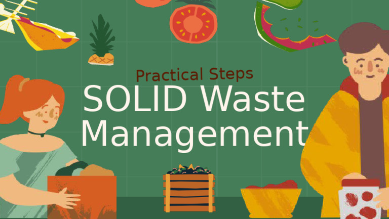 Green Illustrative Organic Waste Management Presentation | PDF