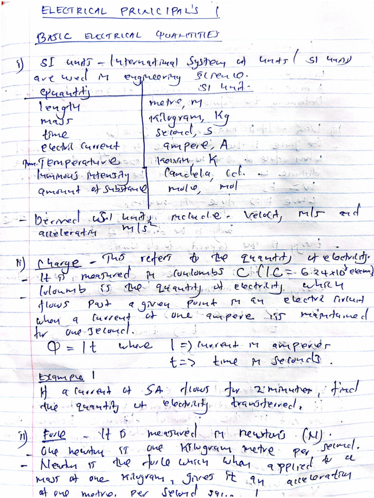 Basic Electrical Quantities | PDF