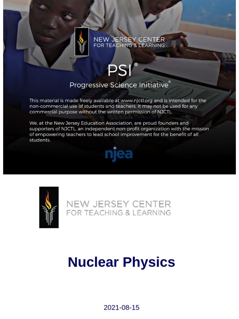 Ap Phys2 - Nuclear Physics Presentation - 2023 10 01 | PDF | Nuclear ...