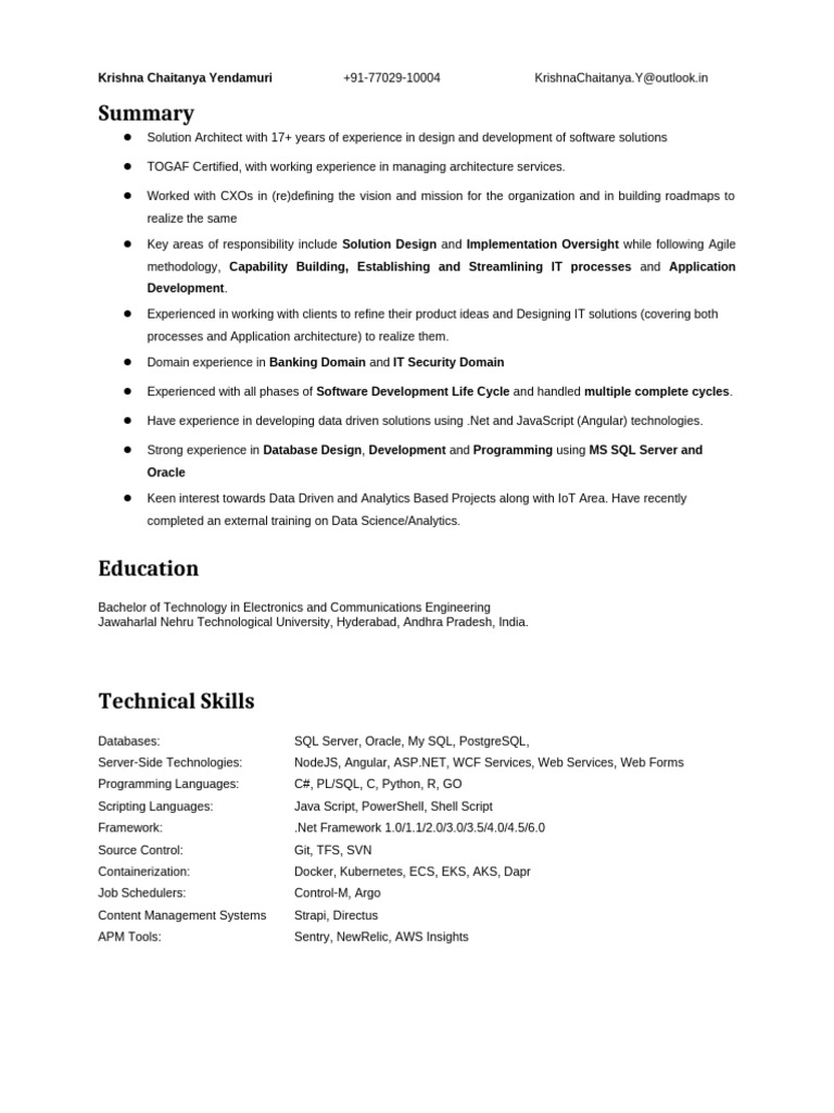 Krishna_CV | PDF | Microsoft Sql Server | Databases