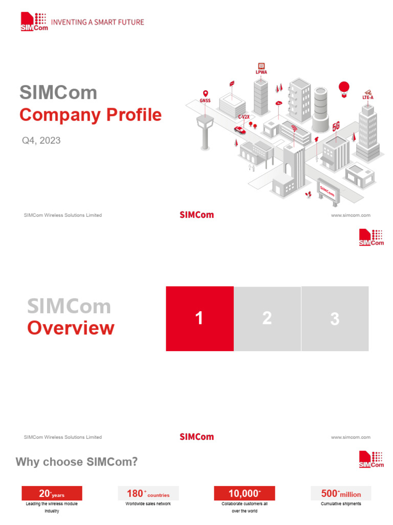 SIMCom Company Overview 2023 Q4 | PDF | Wi Fi | Lte Advanced