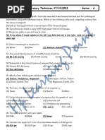 Lab Technician Exam Questions Set 1 | PDF | Medical Specialties ...