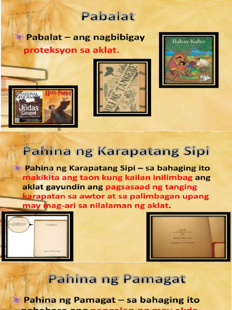 Bahagi NG Aklat | PDF