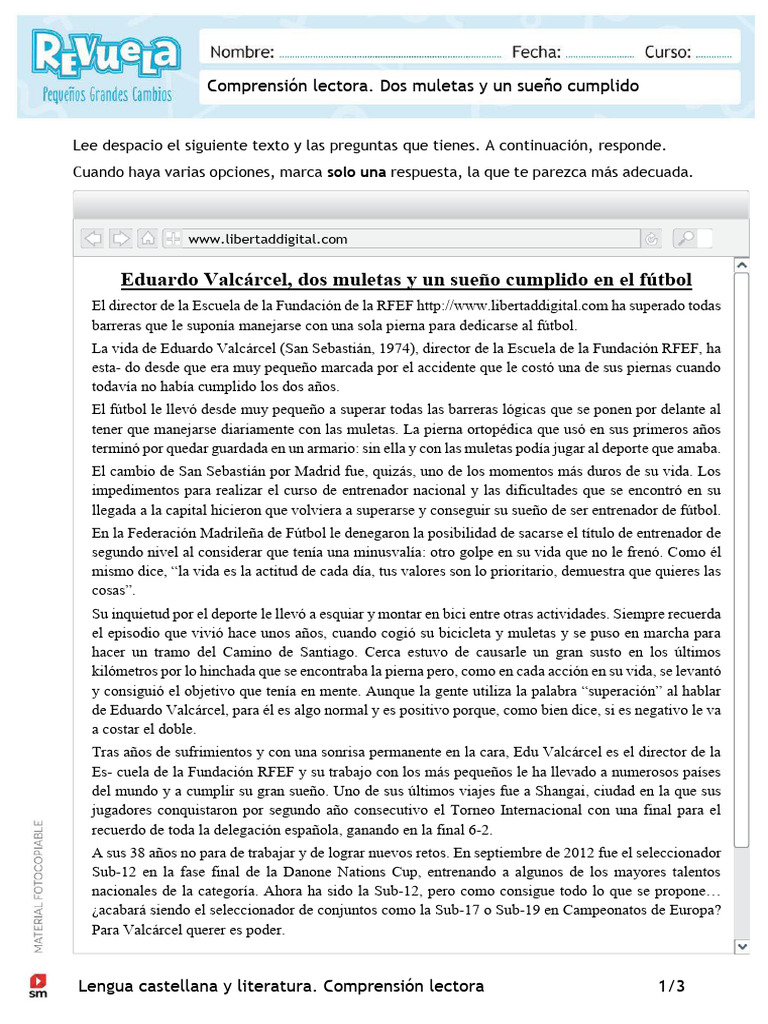 Unidad 1 Comprensi-N Lectora 2 | PDF