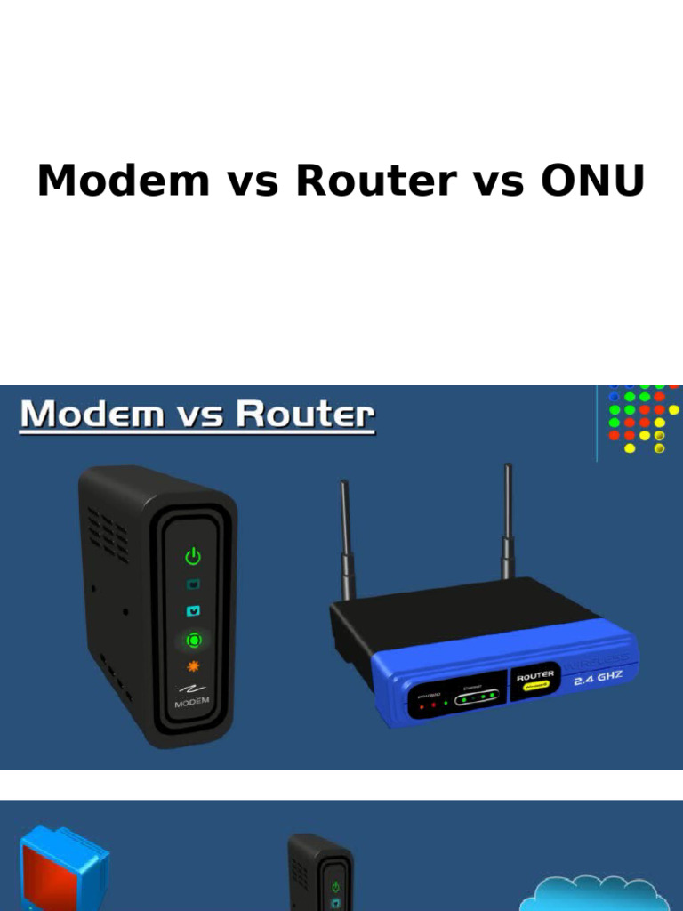1. Modem vs Router vs ONU | PDF