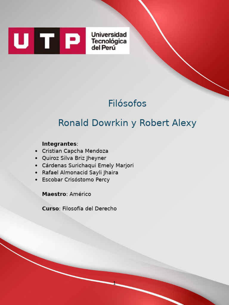 Ronad Dworkin y Robert Alexy (Ensayo) | PDF | Dignidad | Moralidad