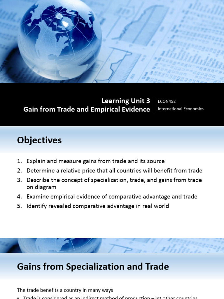 Trade03.Gains From Trade | PDF | Comparative Advantage | Labour Economics