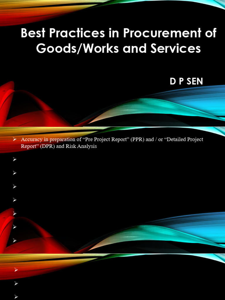 Best Practices in Public Procurement and Contract Management | PDF ...