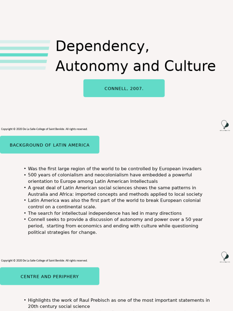 4-Dependency, Autonomy and Culture | PDF | United Nations Conference On ...