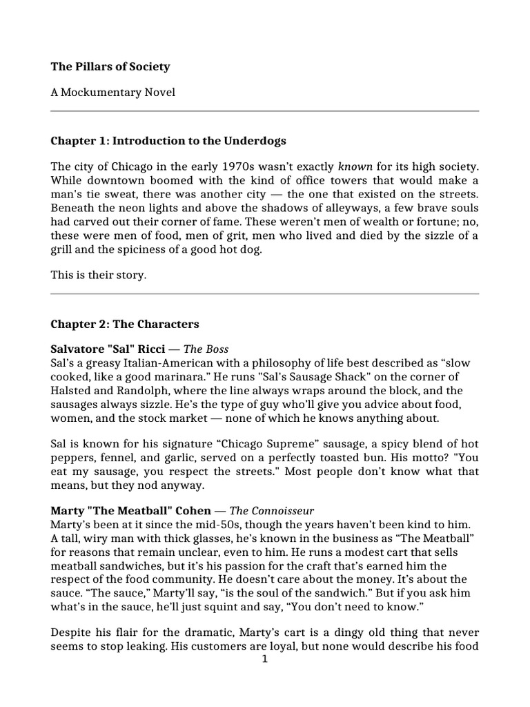 The Pillars Of Society | PDF | Foods | Cooking