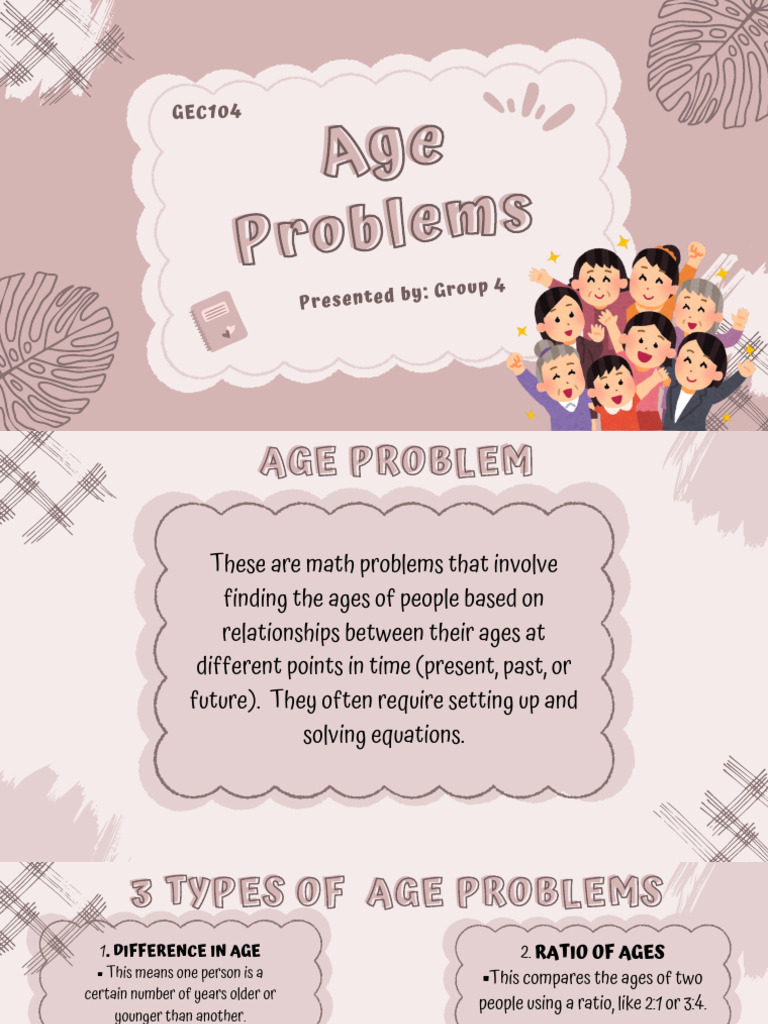 Age Problem Solving Techniques | PDF
