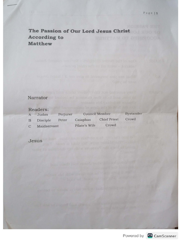 The Passion Of Christ | PDF