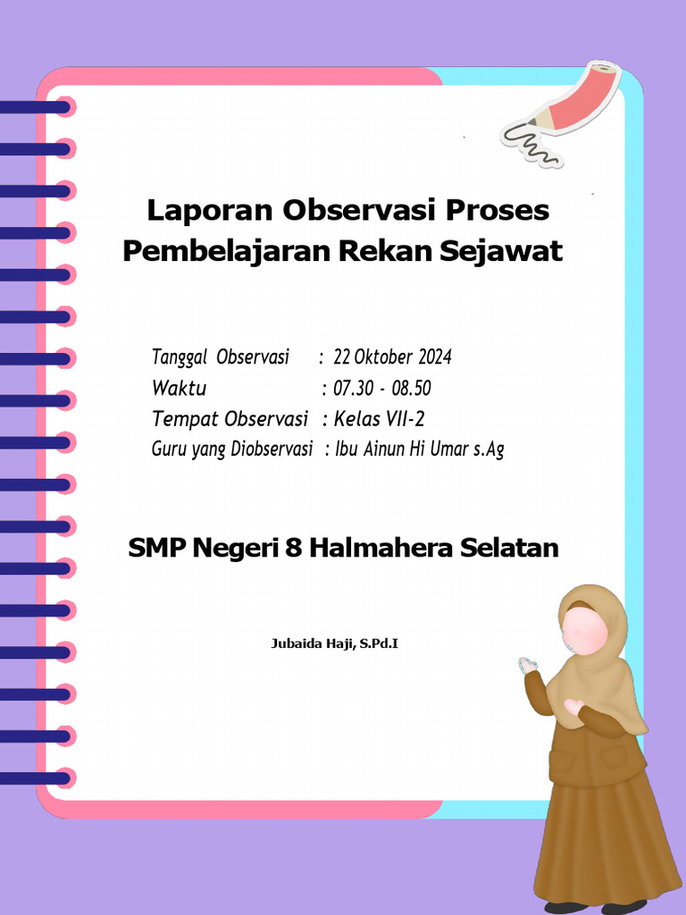 Laporan observasi rekan sejawat eda (11) | PDF