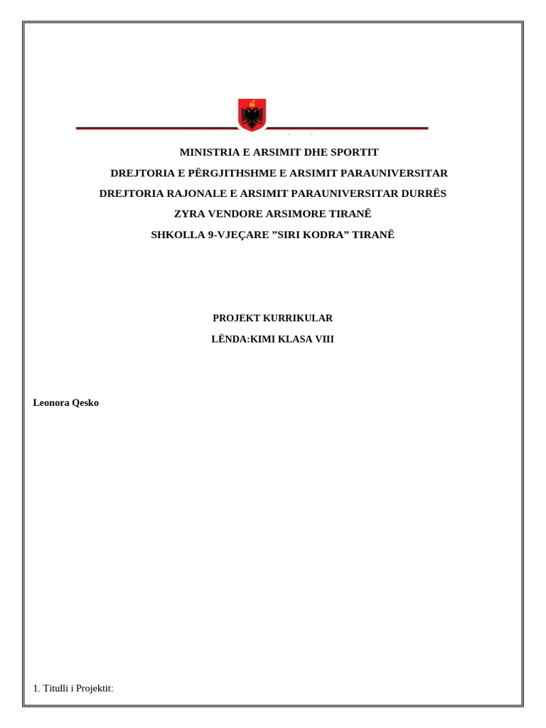 Projekt Kimi 8 2024-2025 | PDF