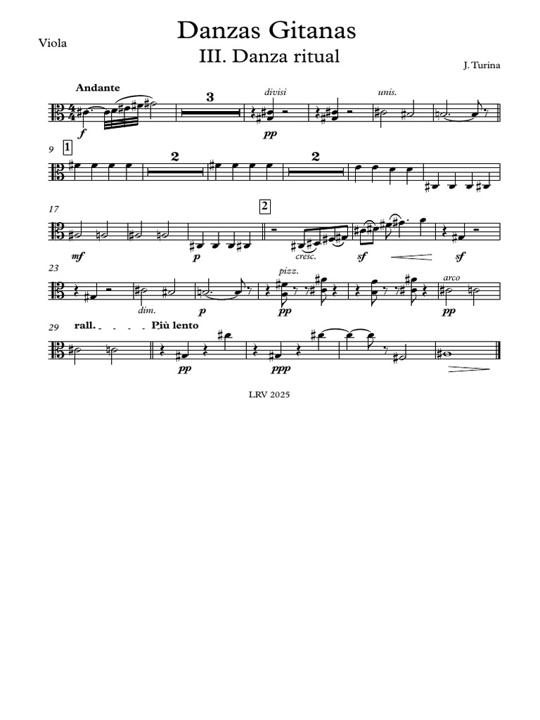 Danzas Gitanas 3 Danza Ritual - Viola - 2025-01-03 1717 - Viola | PDF