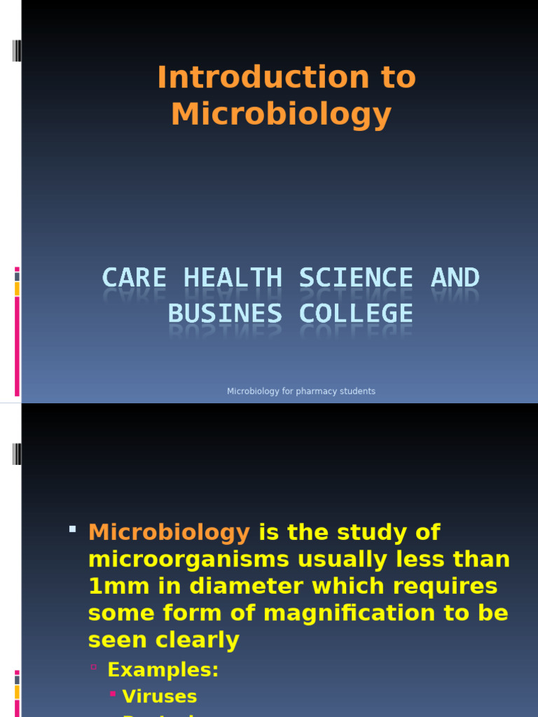 Introduction To Microbiology | PDF | Microbiology | Cell (Biology)