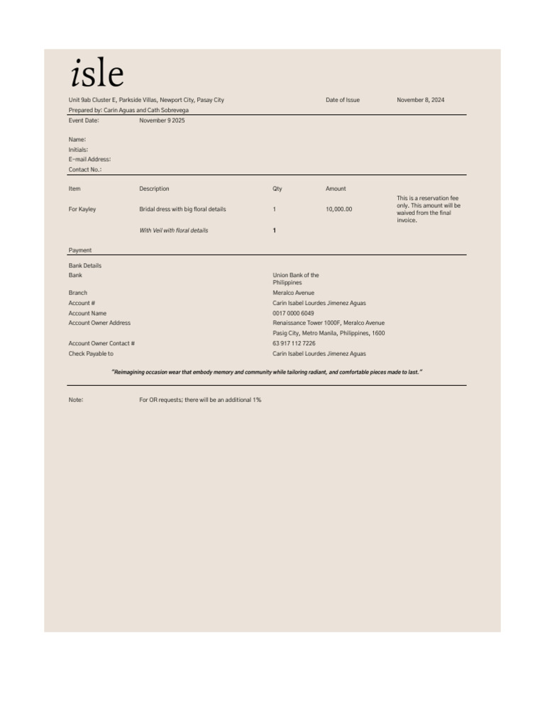 Isle_2024 Sales Invoice | PDF