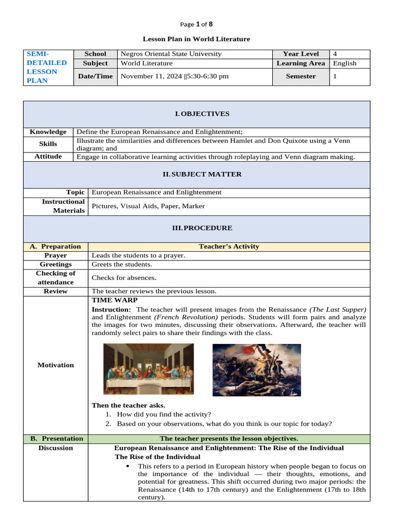 Group 4 - European Renaissance and Enlightenment | PDF | Candide | Humanism